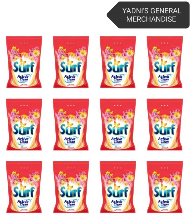 Surf Powder Detergent Cherry Blossom with Active Clean Technology 12pcs ...