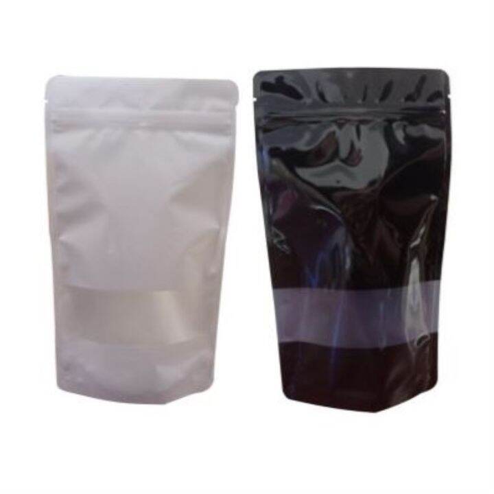 PH Based Glossy Black/White Cpack Stand Up Resealable Plastic Pouch w ...