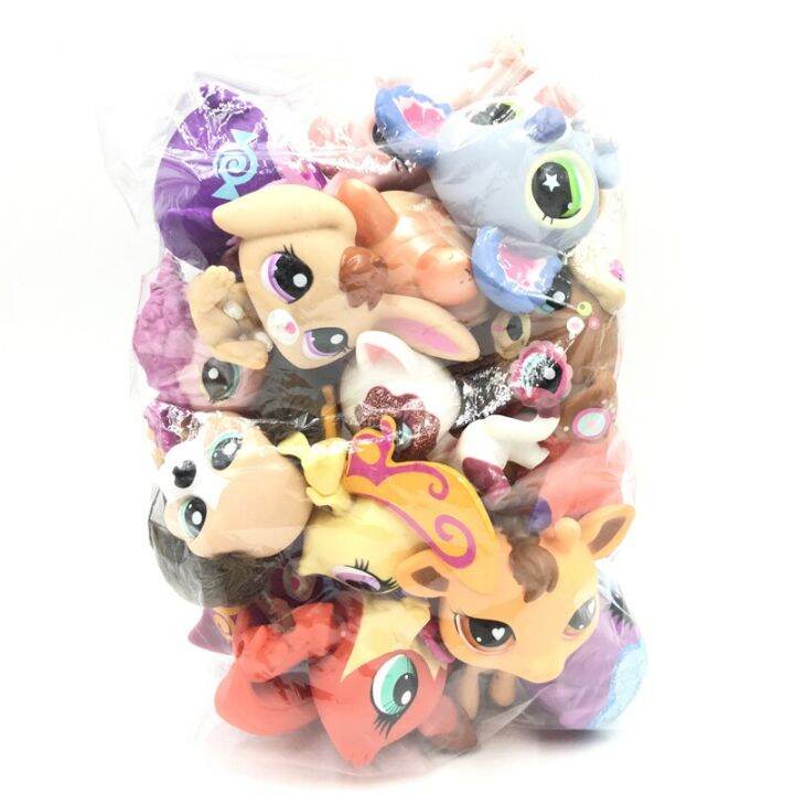 LPS CAT 10ชิ้น/ล็อต Mini Littlest Pet Shop ของเล่นน่ารักยืนแมวสุนัข ...