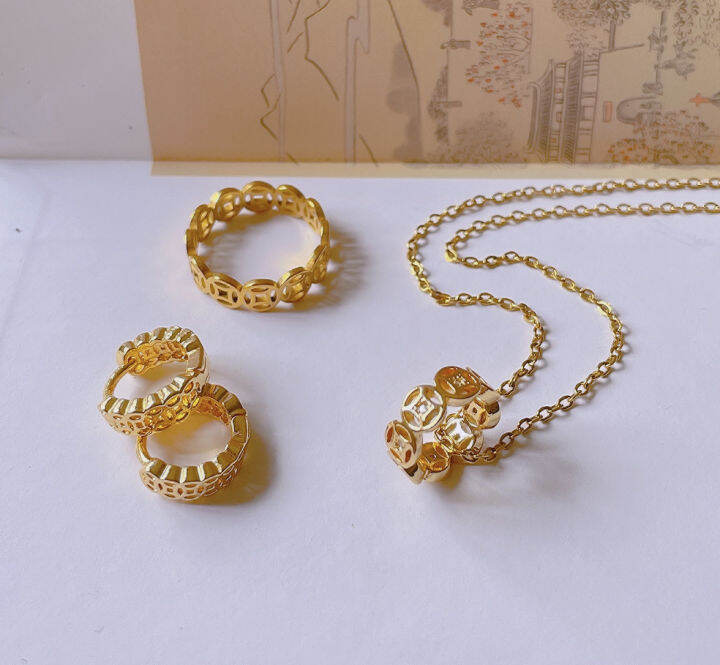 LUCKY Charm Earrings Money Catcher Coin Stainless Charm 3in1 necklace ...