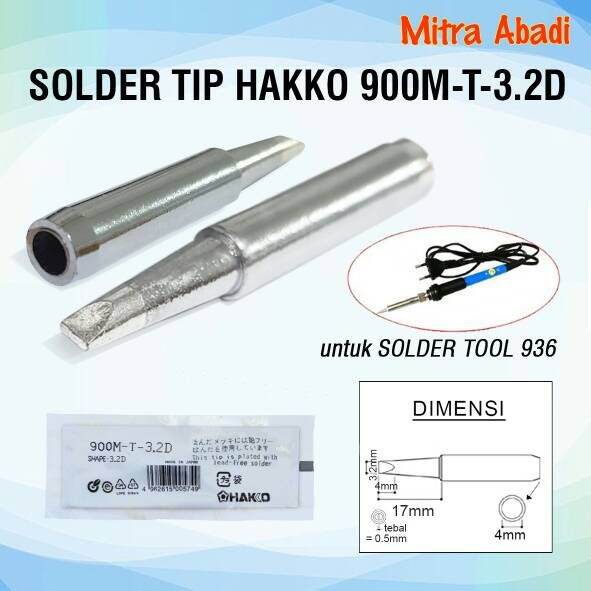 Mata Solder/Solder Tip Hakko 900M-T-3.2D for Solder Tool 936 | Lazada Indonesia