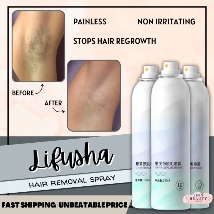 Painless LIFUSHA Hair Removal Spray Fast Gentle Permanent Body Hair ...