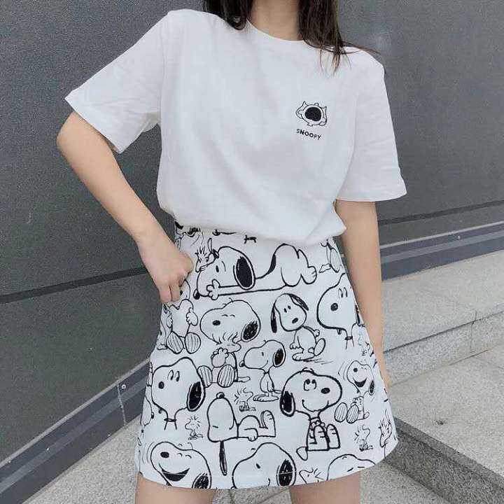 SHA-2022 ใหม่ a คำครึ่งตัวกระโปรงสั้นเด็กนักเรียนเกาหลีรุ่น ins สีขาวเอวสูงกระเป๋าสะโพกกระโปรง ...