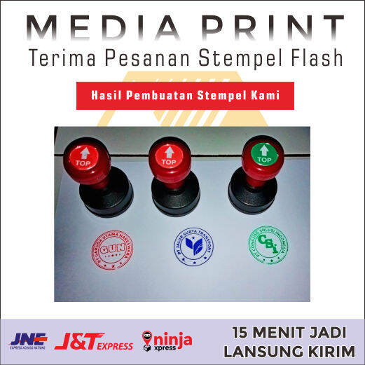 Stempel Perusahaan, logo, nama tandatangan, lunas stample flash stemple ...