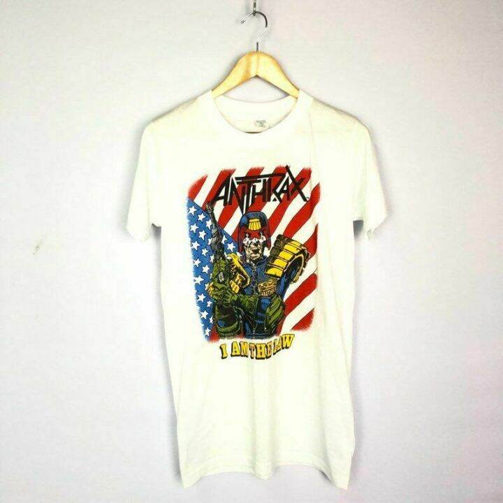Rare Vintage Anthrax I Am The Law Thrash Judge Dredd Drokk It tshirt ...