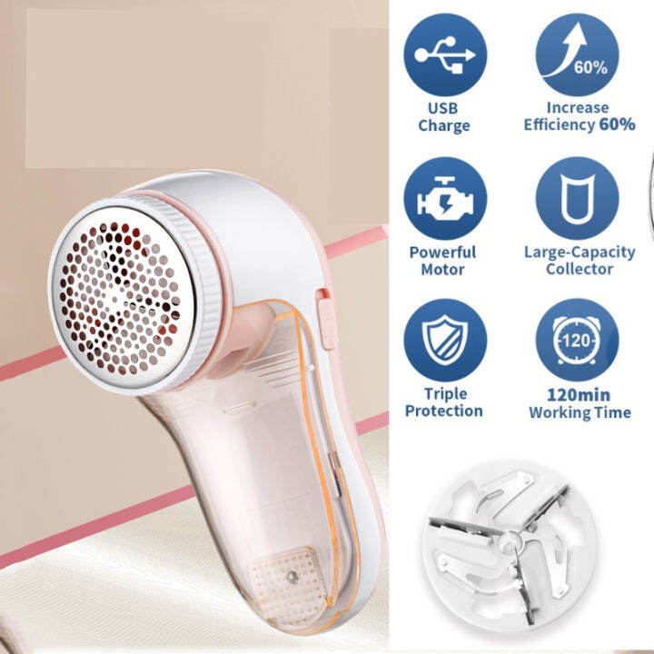 Rechargeable Electric Fabric Sweater Clothes Lint Remover Fluff Pellets ...