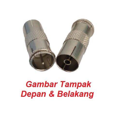 Socket TV Female to Male Jack Konektor Antena STB Televisi Digital ...