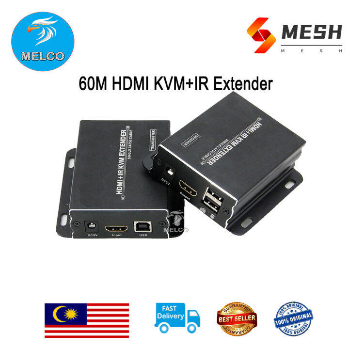 Mesh HDMI Extender CAT6 KVM Extender 60M (ONE-TO-ONE MODE) | Lazada