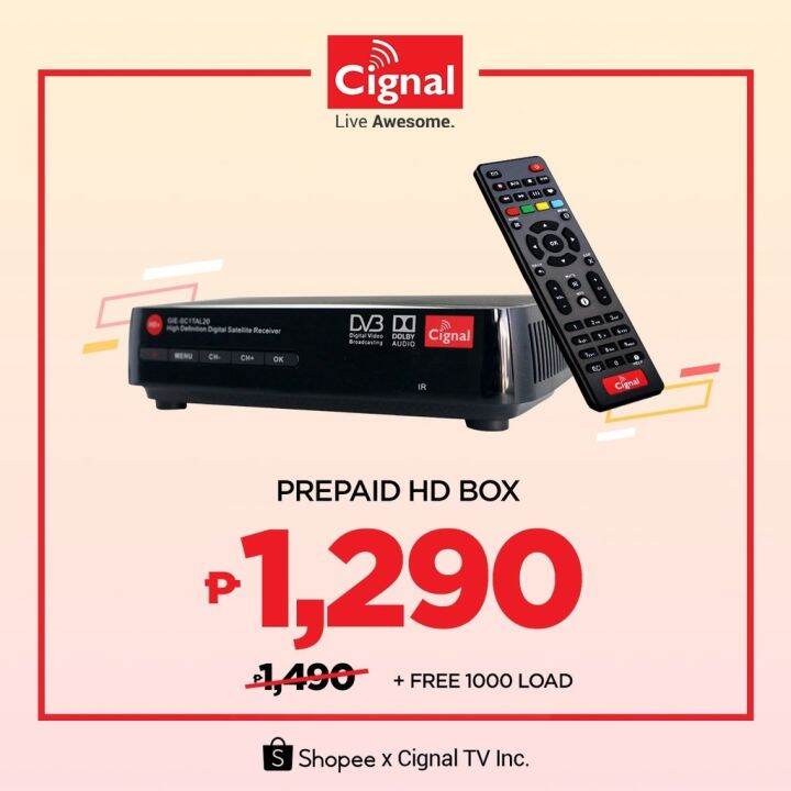 Ultra HD smart original TV Box Cignal HDOnly with FREE 1 month 1000 ...