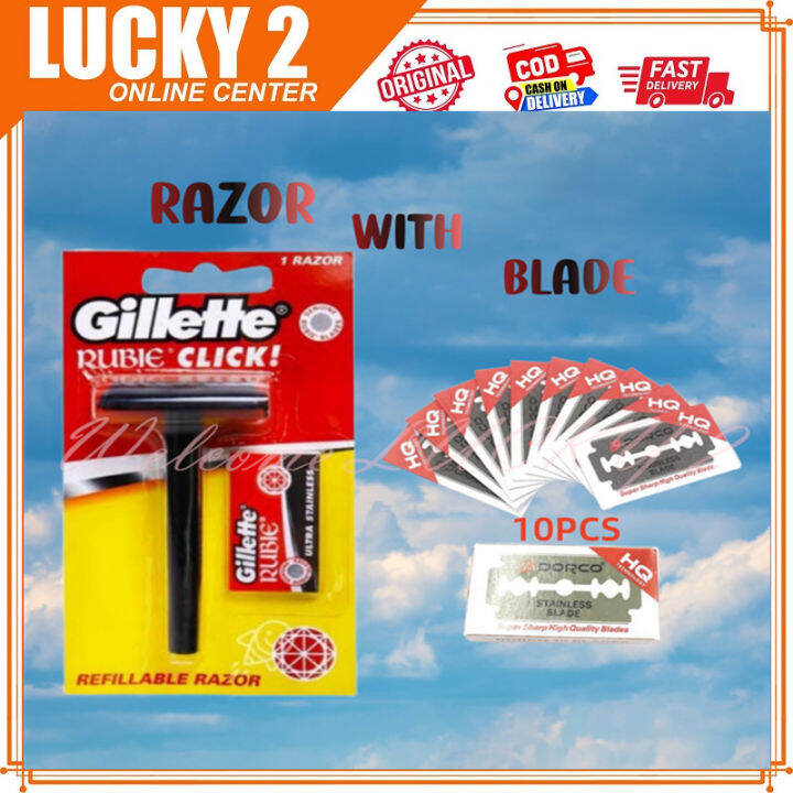 Gillette Rubie1PCS/6PCS Refillable Razor With Ultra Stainless Blade ...