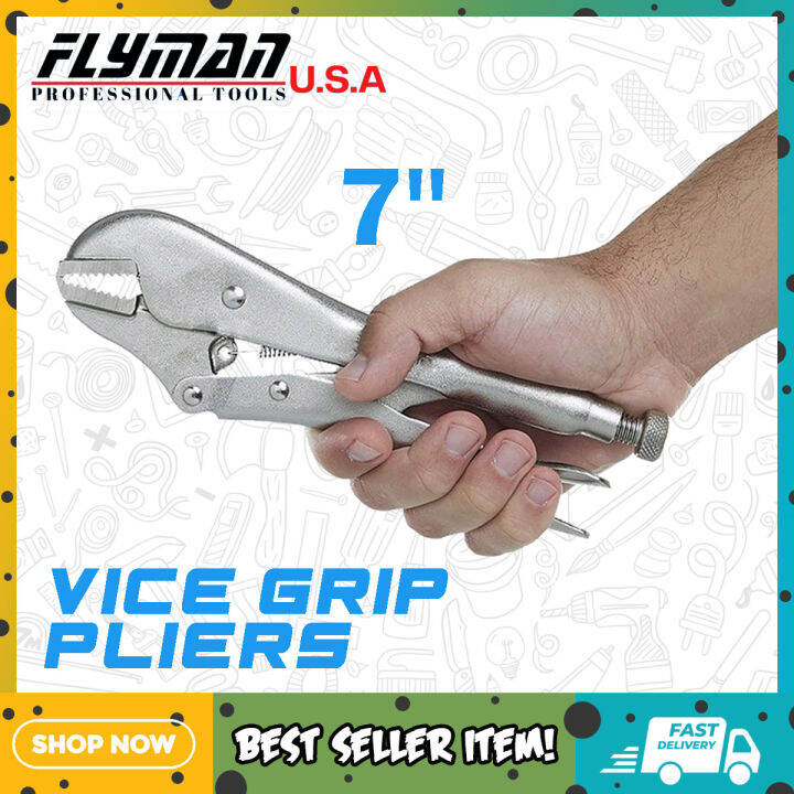 Heavy Duty CR-V FLYMAN Vice Grip Pliers 7'' Professional Tools | Lazada PH