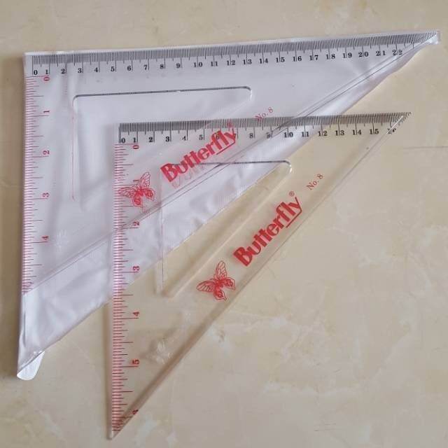 Penggaris Segitiga Butterfly No 8 | Lazada Indonesia