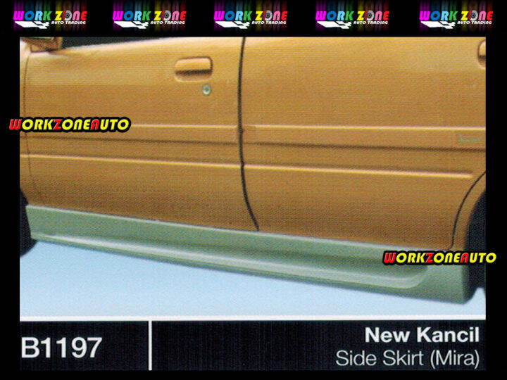 B1197 Perodua New Kancil Fiber Side Skirt (Mira) Body kit Bodykit | Lazada