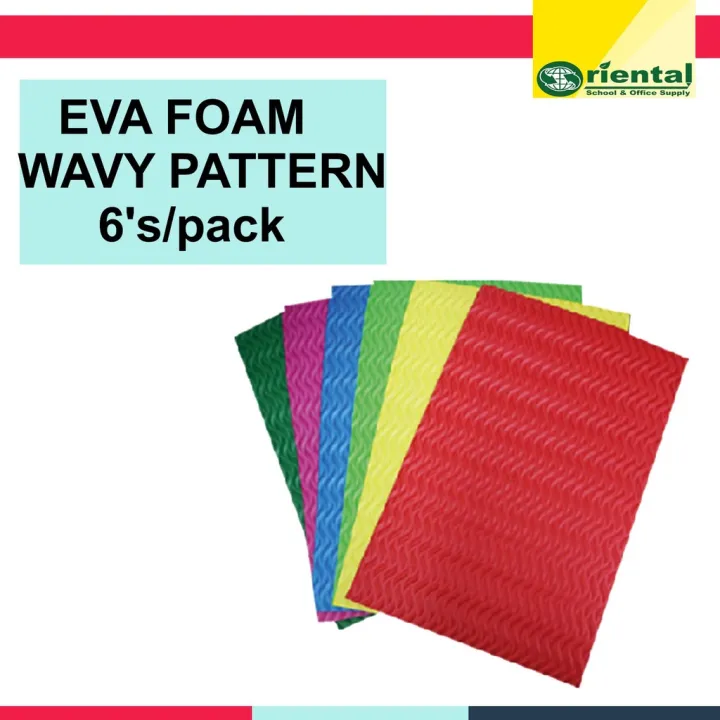 Jolly Eva Foam Wavy Pattern 6 sheets in a pack - Arts & Crafts Assorted ...