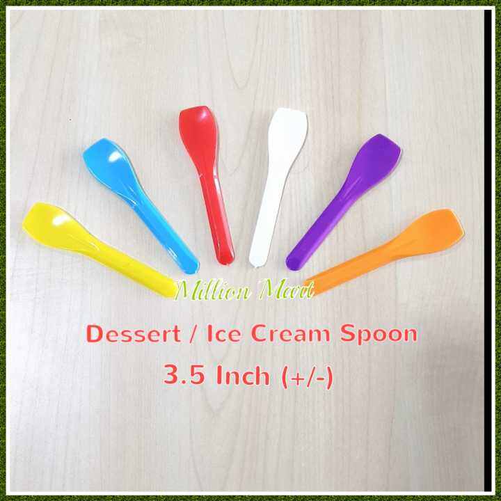 Ice Cream Spoon / Dessert Spoon / Sudu Plastik Kecil / Mini Spoon ...