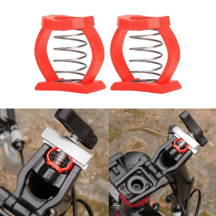 Miusue 2x Folding Bike Hinge Clamp Spring Stem Fixing C Clamp Spring ...
