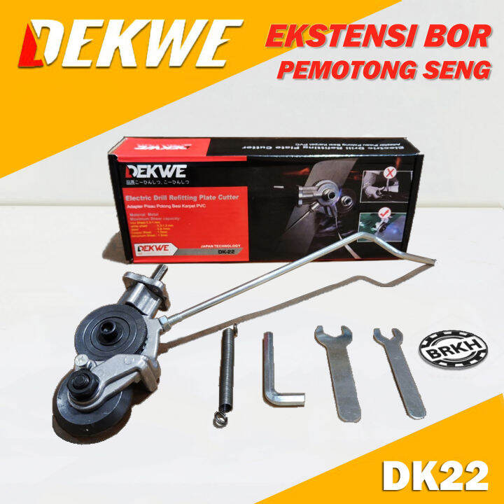 Adapter Bor Pemotong Seng Plat Besi Aluminium DEKWE DK22 Alat Potong Holow Seng Oslo Hoslo ...