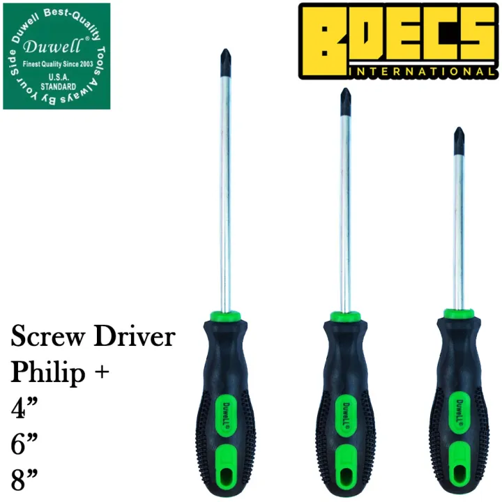 Duwell Screw Driver Magnetic Tip Philip or Flat Head Extra Grip I Bdecs ...