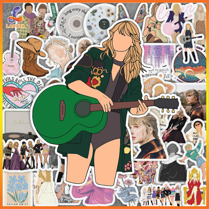Set 50 cái Sticker Taylor Swift chống nước, hình dán ca sĩ Taylor Swift ...