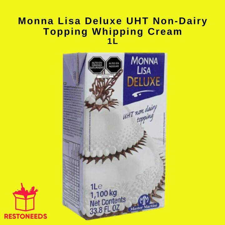 Monna Lisa Deluxe UHT Non-Dairy Topping Whipping Cream Made in Italy 1L ...