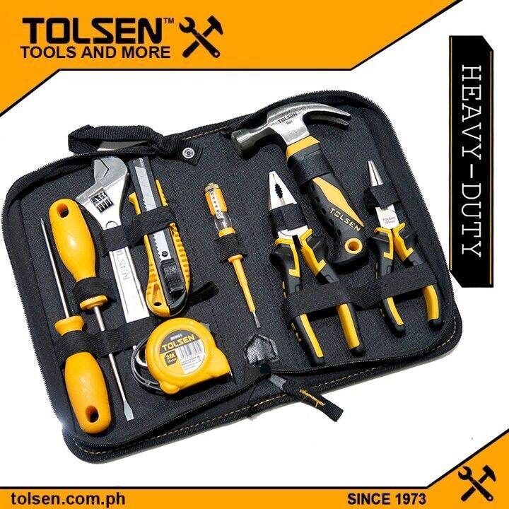 Tolsen 9PCS Hand Tools Set w/ Canvas Bag 85300 | Lazada PH