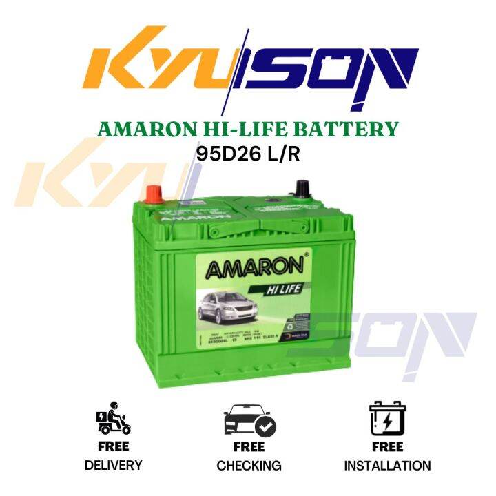 [Installation Provided] 95D26 | 95D26L | 96D26R | Amaron Hi-life Bateri ...