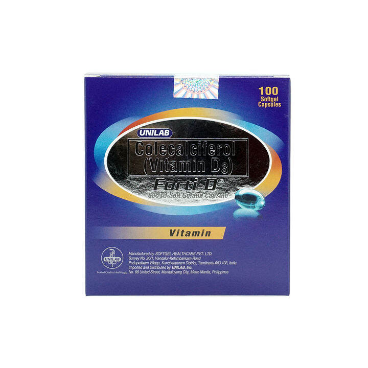 Forti-D Colecalciferol Vitamin D3 800IU Soft Gelatin Capsule (10 pcs ...