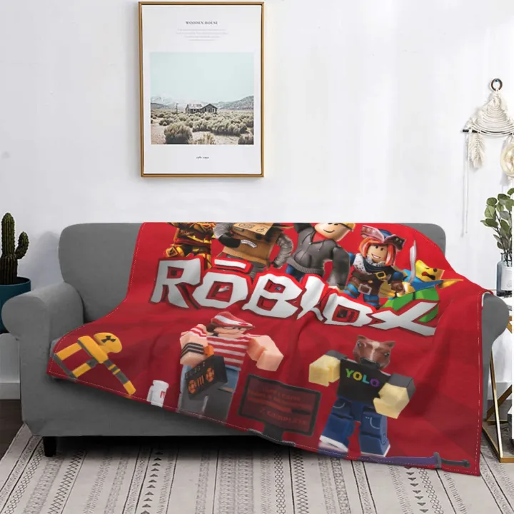 Robloxs Blanket Plush Soft Warm Print Throws for Bed Couch Chair Living ...