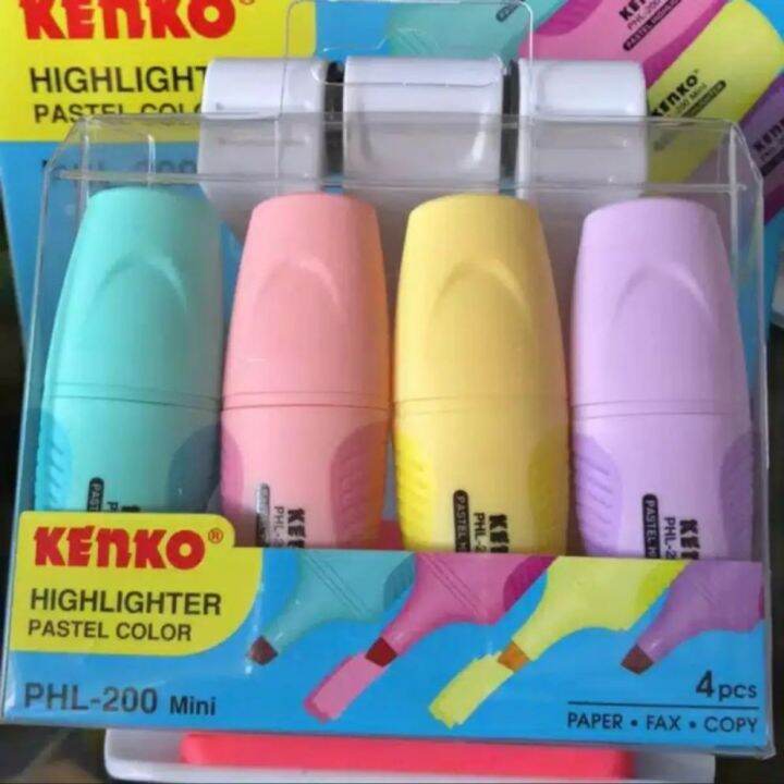 Highlighter Mini Kenko PHL-200 Textliner 4 Warna | Lazada Indonesia
