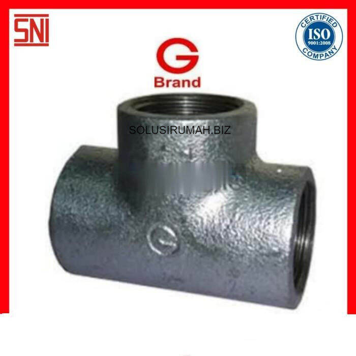 TEE GALVANIS BESI 1 1/4" G BRAND DRAT BSPT / T Te 1 1/4 INCH 1.25 INC ...