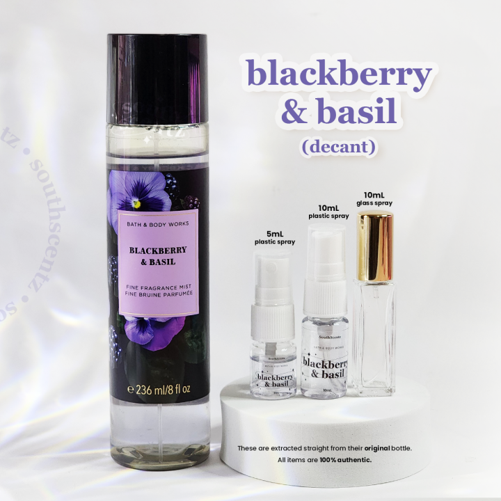 Blackberry and Basil Bath and Body Works Body Mist BBW Decant 5mL 10mL ...