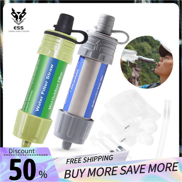 【ESS】Outdoor Water Filtration Survival Water Filter Straw Water ...
