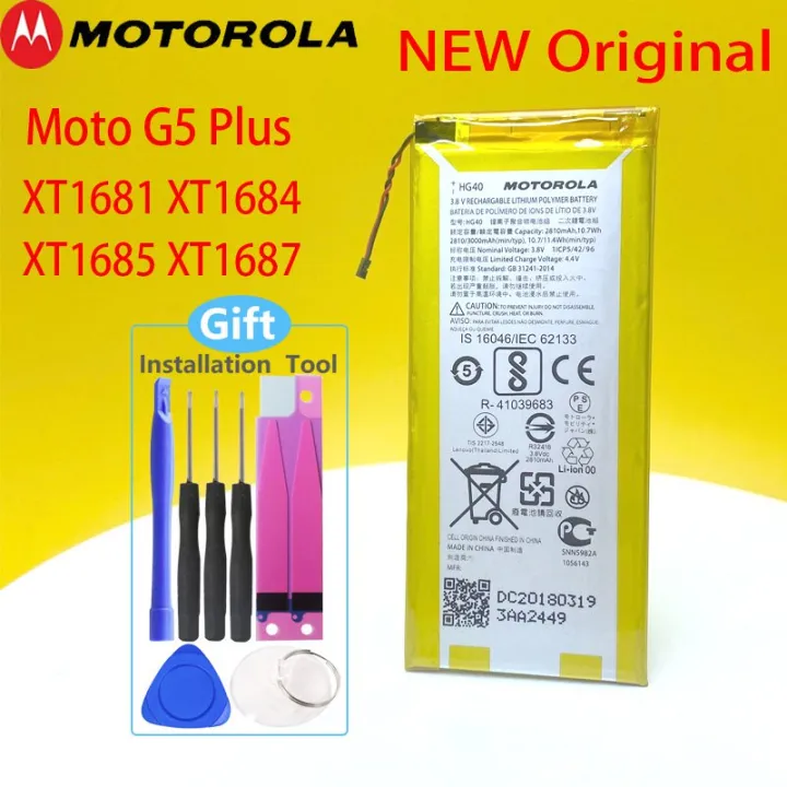 Original 3000mAh HG40 Battery For Motorola Moto G5 Plus XT1685 XT1687 ...