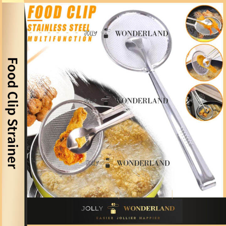 Strainer Food Tong / Penyepit Makanan dengan Penapis Minyak | Lazada