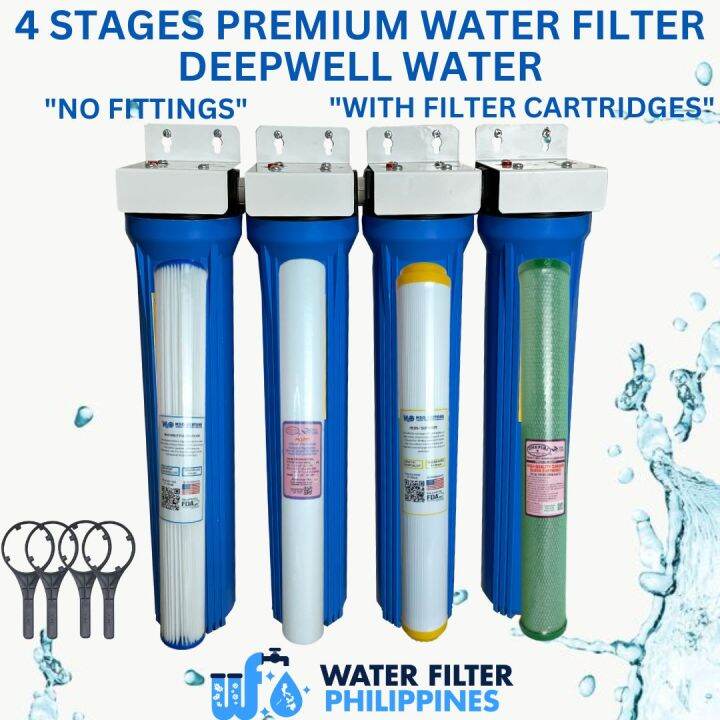 Water Filter 4 Stages Premium For Deepwell Water ideal for Residential ...