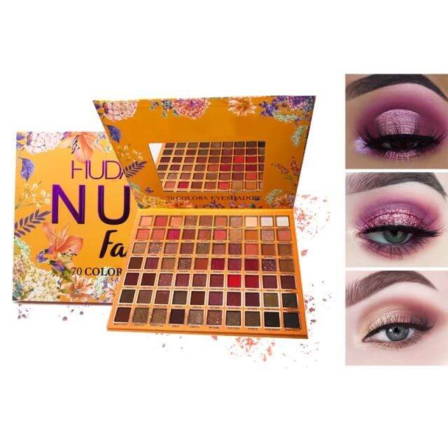 Huda Baby Fantasia Eyeshadow 70 Shimmer Glitter Colors Palette | Lazada