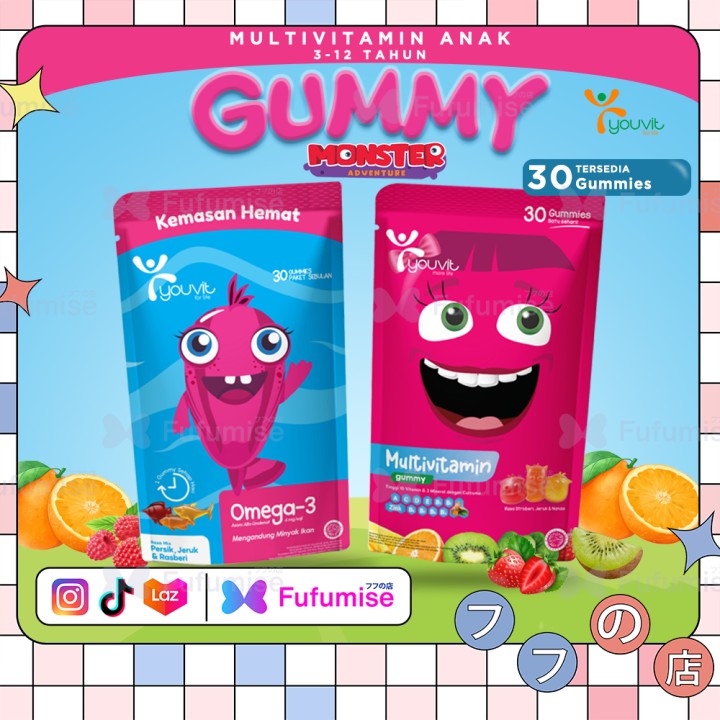 YOUVIT Multivitamin Anak dan Omega-3 Anak 30 Hari Series | Tumbuh ...