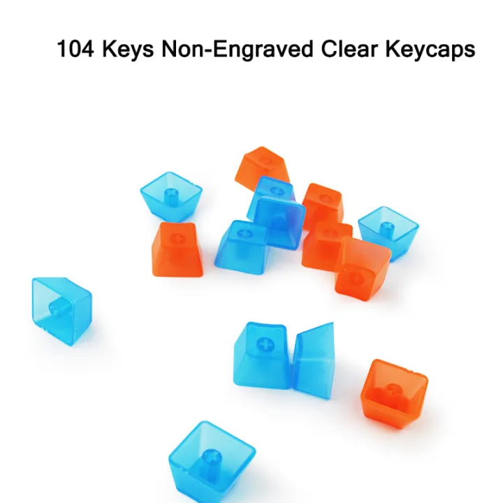 104 Keys Transparent ABS Keycaps Mechanical Keyboard OEM Profile Non ...