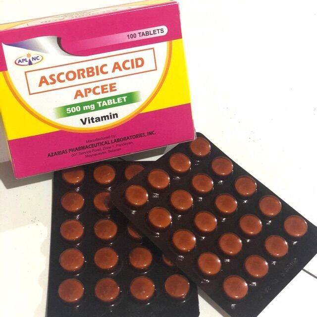 [AUTHENTIC] VITAMIN C APCEE ASCORBIC ACID 500MG TABLET 20pcs per Order ...