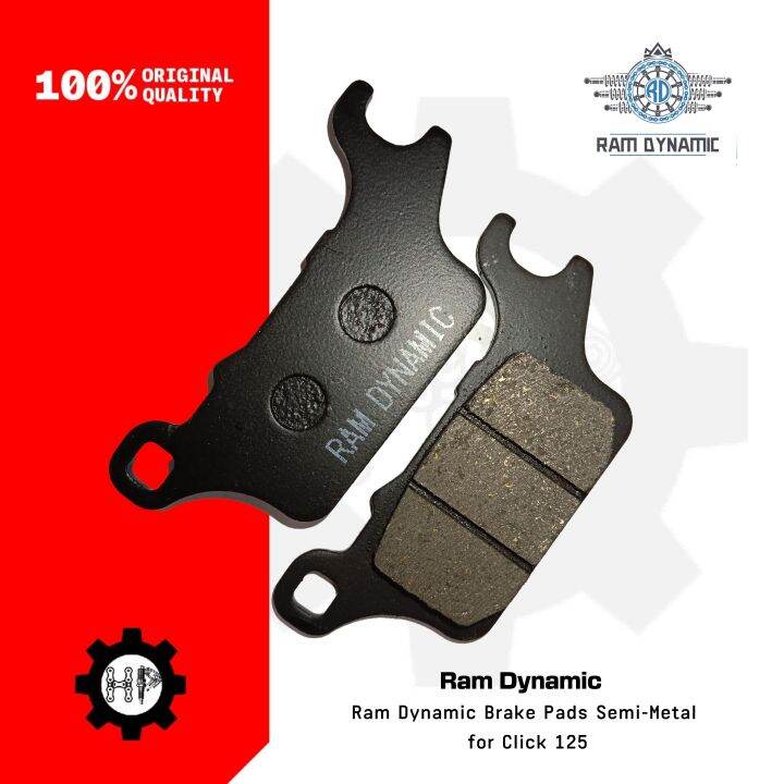 Ram Dynamic Brake Pads Semi-Metal for Click 125 | Lazada PH