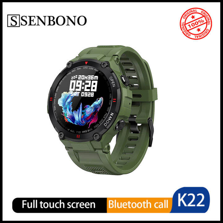 Senbono Smartwatch NEW K22 Outdoor Smart Watch 1.28 inch Round Screen ...