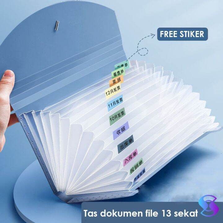 Tas File Handle/File folder document bag/ Tas dokumen file 13 sekat ...