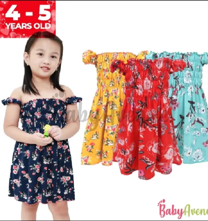 Off Shoulder Dress For Kids Girl | Lazada PH