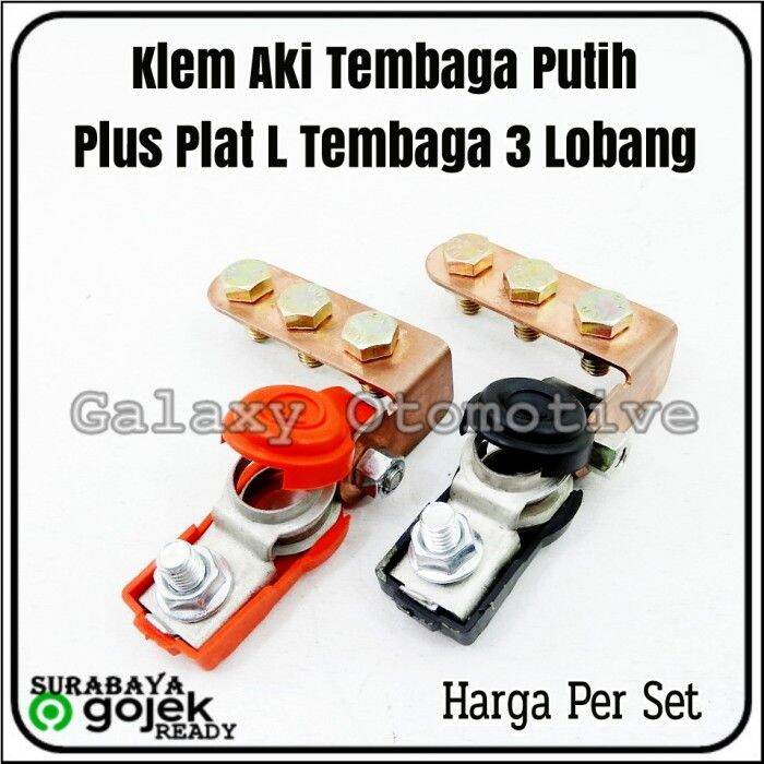 Klem Accu Aki / Kepala Accu Aki Tembaga Putih Ukuran Kecil & Besar ...