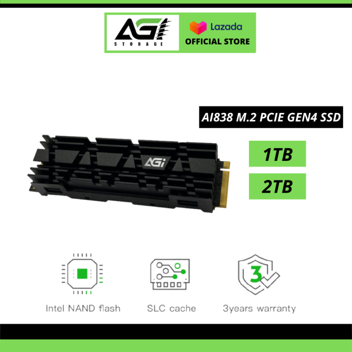 AGI SOLID STATE DRIVE SSD AI838 M.2 PCIE Gen4 - 1TB/2TB | Lazada