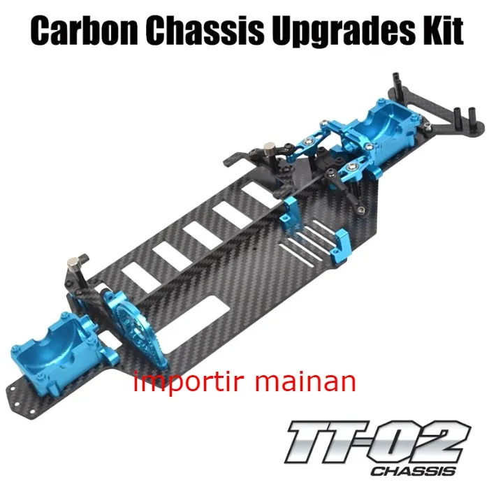 carbon chassis TAMIYA TT-02 XV TAMIYA TT02 upgrade chassis KIT | Lazada Indonesia
