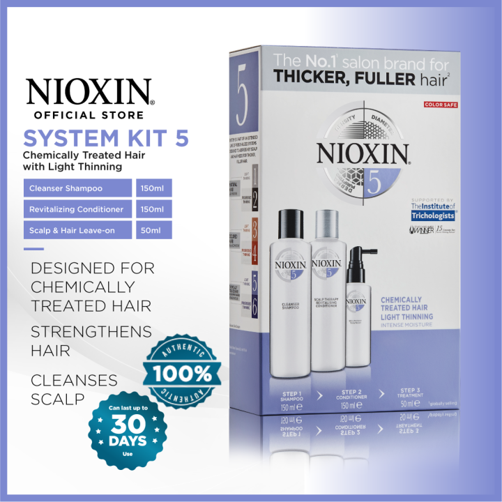 NIOXIN System Kit 5 30-day Starter Kit for Chemically-treated Hair with ...
