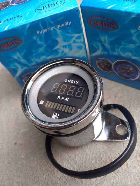 New Spidometer RPM+AMPER BENSIN DIGITAL SPIDO METER BULAT CHROM KOMBIN ...