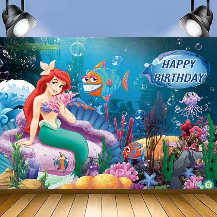 Underwater World Mermaid Theme Photography Background Newborn Shower ...