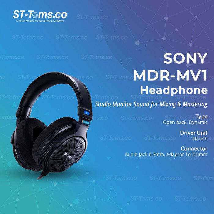 Sony MDR-MV1 / MDR MV1 Open Back Studio Monitor Wired Headphones 6.3mm | Lazada Indonesia